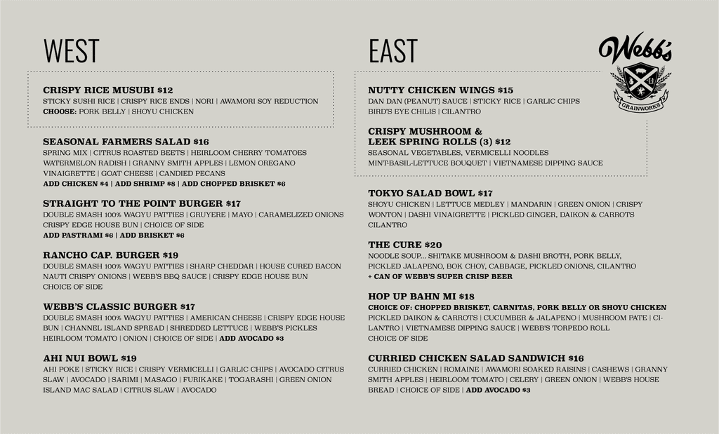 COOKERY – Webb's Grainworks